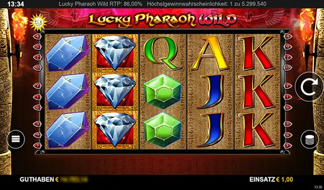 Lucky Pharaoh Wild Slot - Power Spins & Freispiele bei Tipico Games